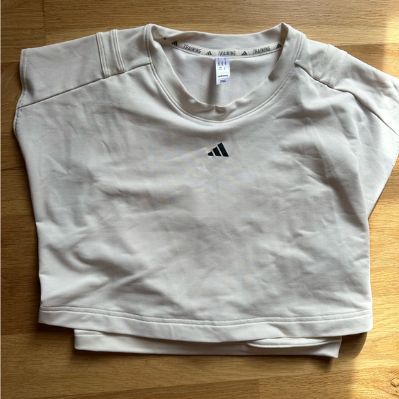 adidas | Tops | Adidas Womens Cream Muscle Tee | Poshmark